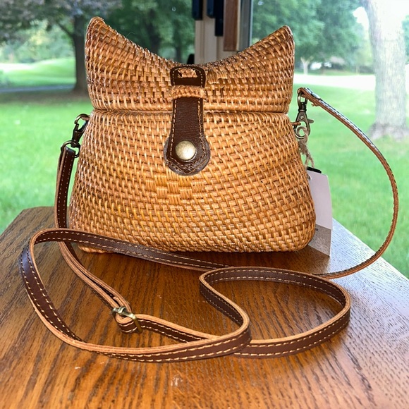 Bags | Rattan Crossbody Bag Genuine Rattan Fisherman Style Nwt | Poshmark